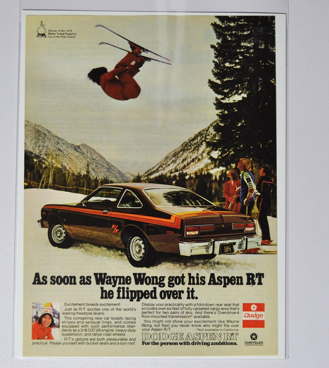 Car Ad Dodge Aspen R/T (motor Company Classic Old Photo Advertisement ...