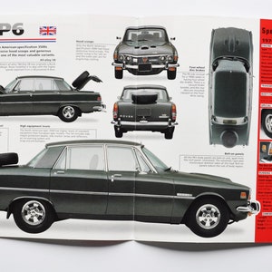 Spec Sheet Rover P6 (1963-1977) (car Photo Stat Info Specs Brochure ...
