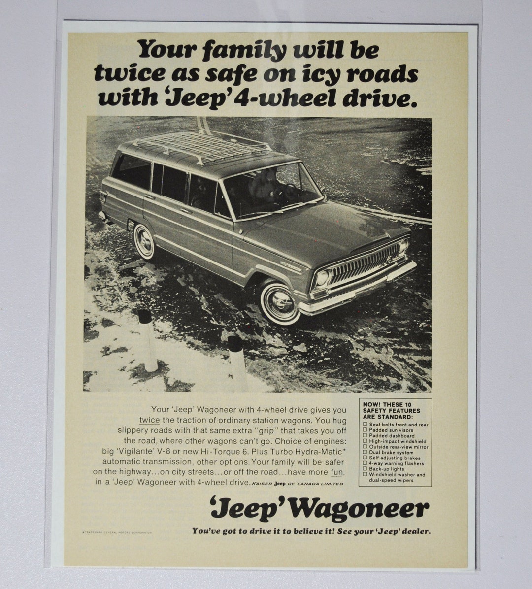 Car Ad Jeep Wagoneer (classic Old Photo Advertisement Brochure Retro ...