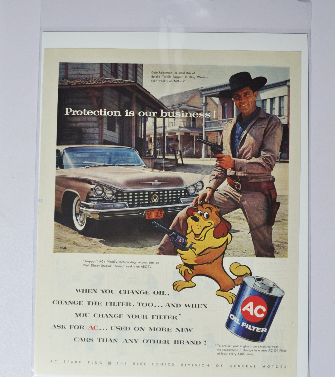 Large Car Ad Buick Wells Fargo on NBC-TV (general Motors Company GM Old ...