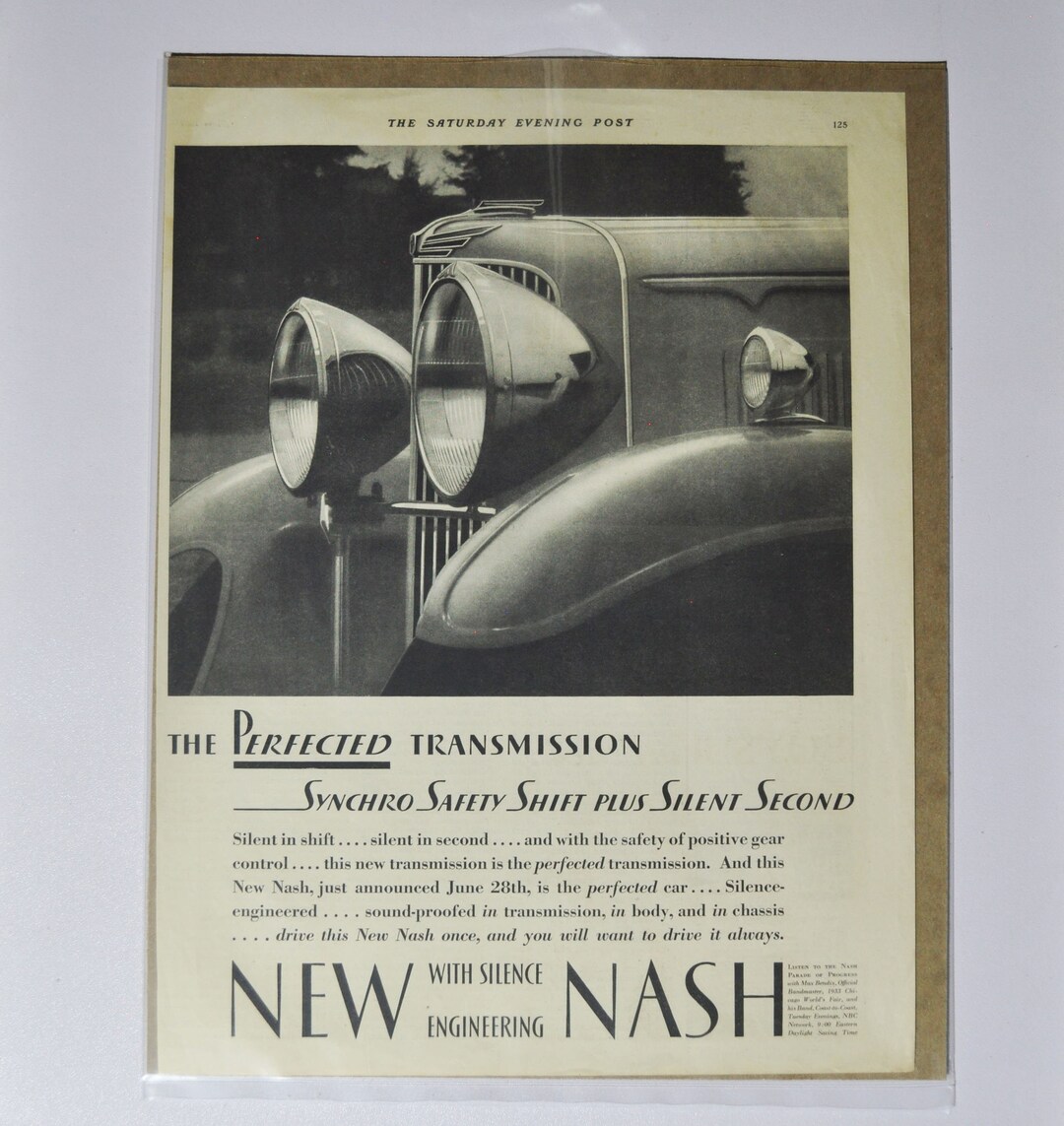 Large Car Ad 1931 Nash (classic Old Photo Advertisement Parts Brochure ...