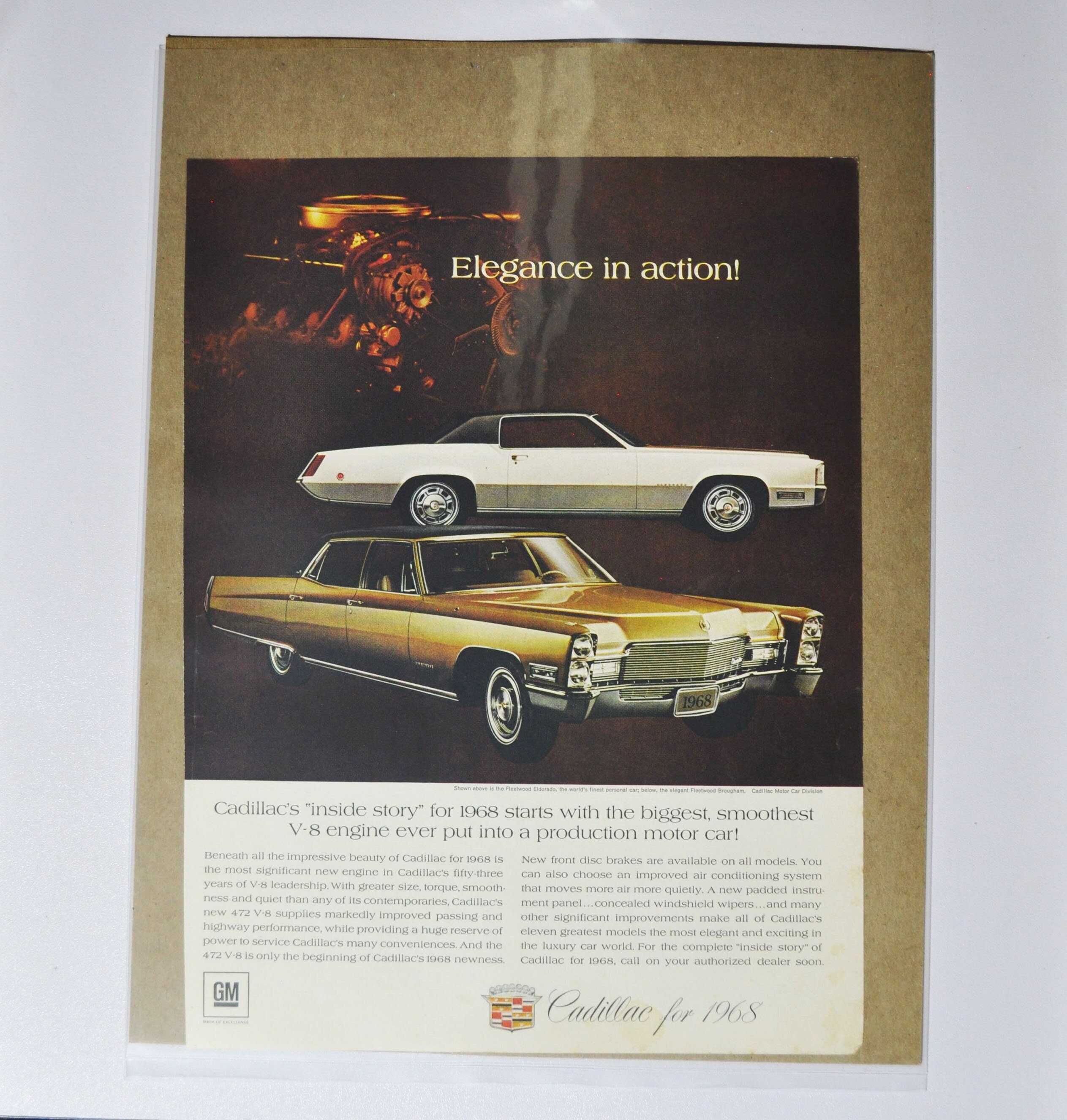 Large Car Ad 1968 Cadillac Fleetwood Eldorado / Brougham motor Company ...