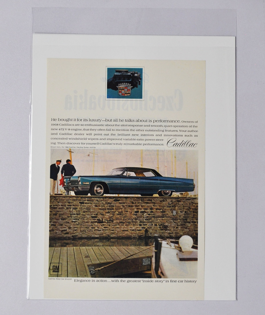 Car Ad 1968 Cadillac Hardtop Sedan Deville (motors Company Classic Old ...