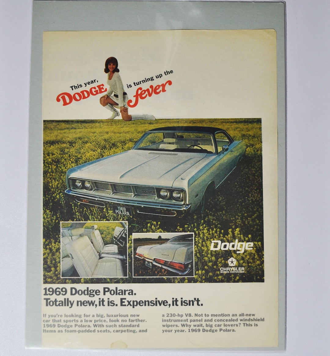 Large Car Ad 1969 Dodge Polara (motor Company Classic Old Photo ...