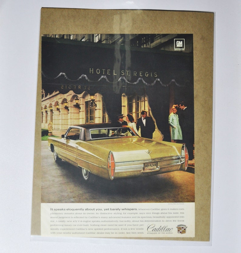 Large Car Ad 1968? Cadillac (motor Company Classic Old Photo ...