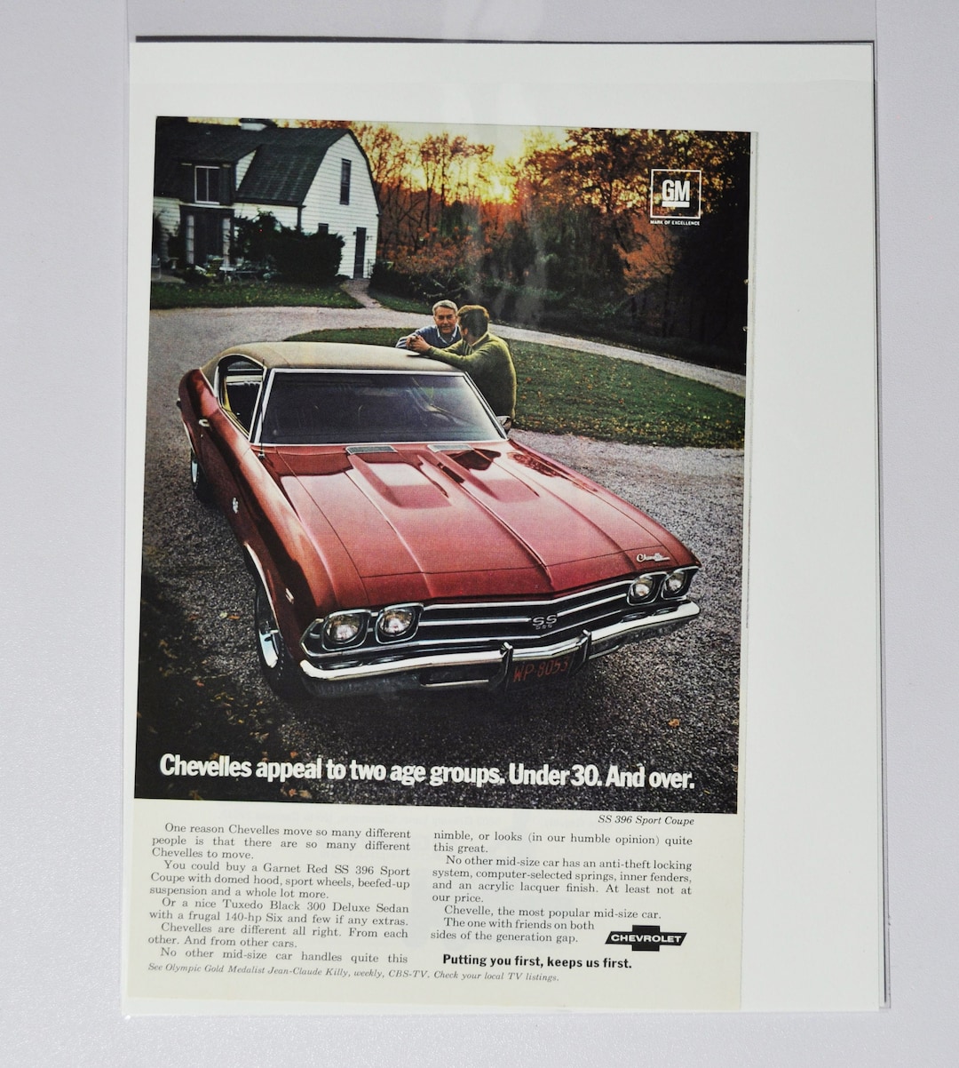 Car Ad Chevrolet Chevelle SS 396 SS396 Sport Coupe (general Motors ...