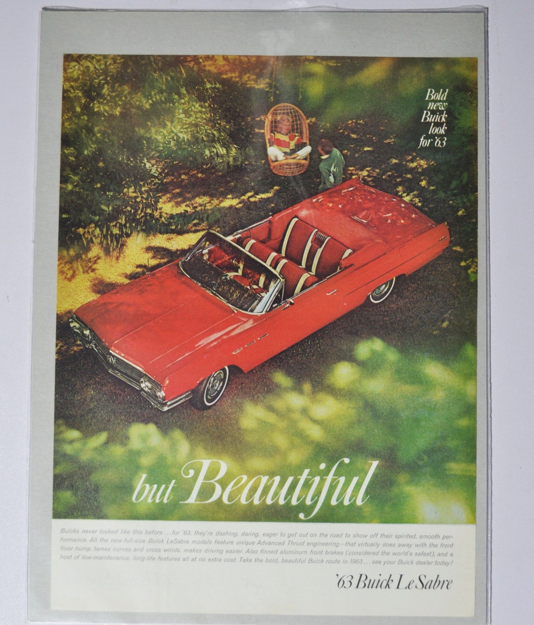 Large Car Ad 1963 Buick Lesabre (general Motors Company GM Old Vintage ...