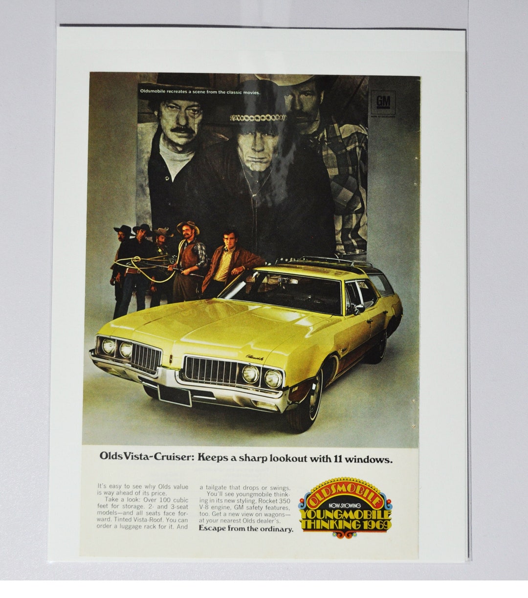 Car Ad 1969 Oldsmobile Vista-cruiser general Motors Company Classic Old ...