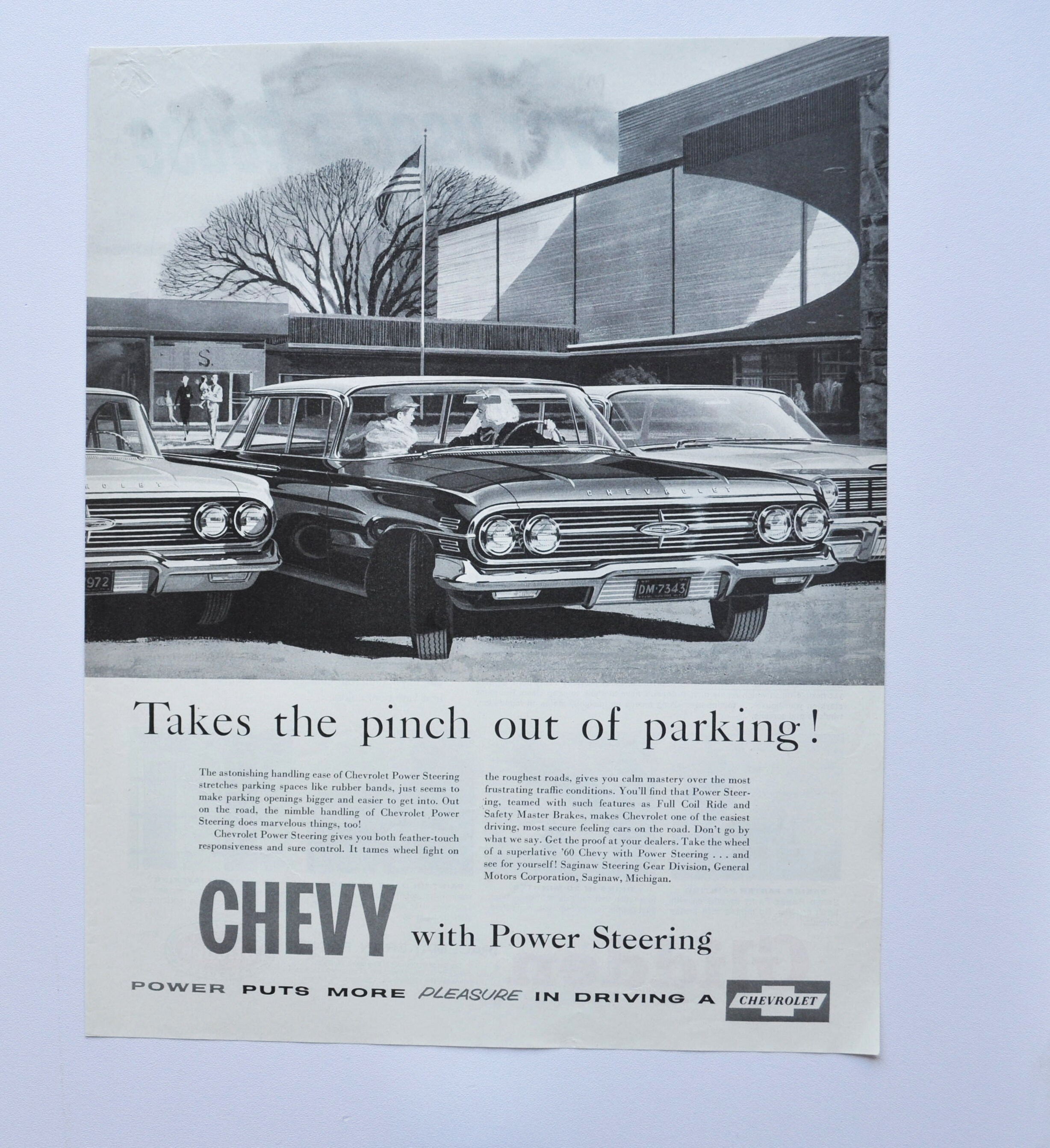 Large Car Ad 1960 Chevrolet Power Steering (GM General Motors Company ...