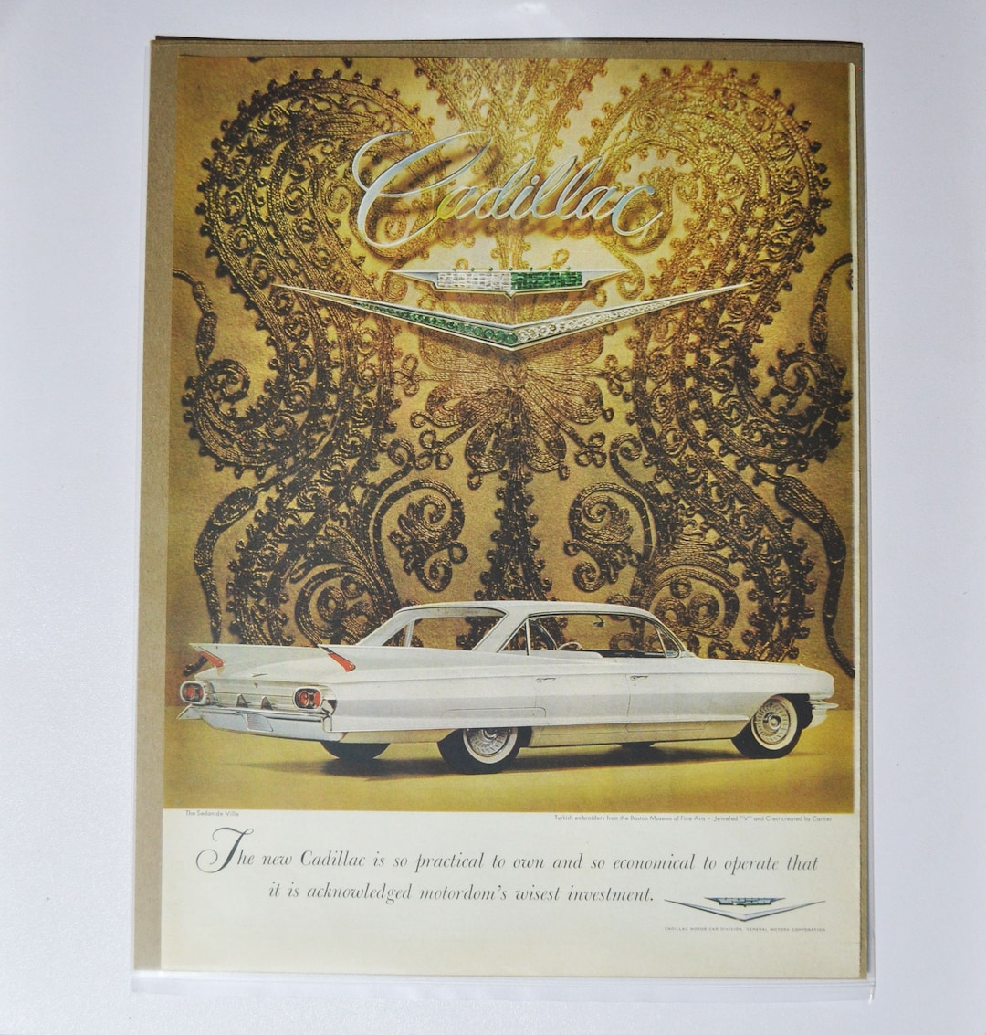 Large Car Ad Cadillac Sedan De Ville Deville (motor Company Classic Old ...