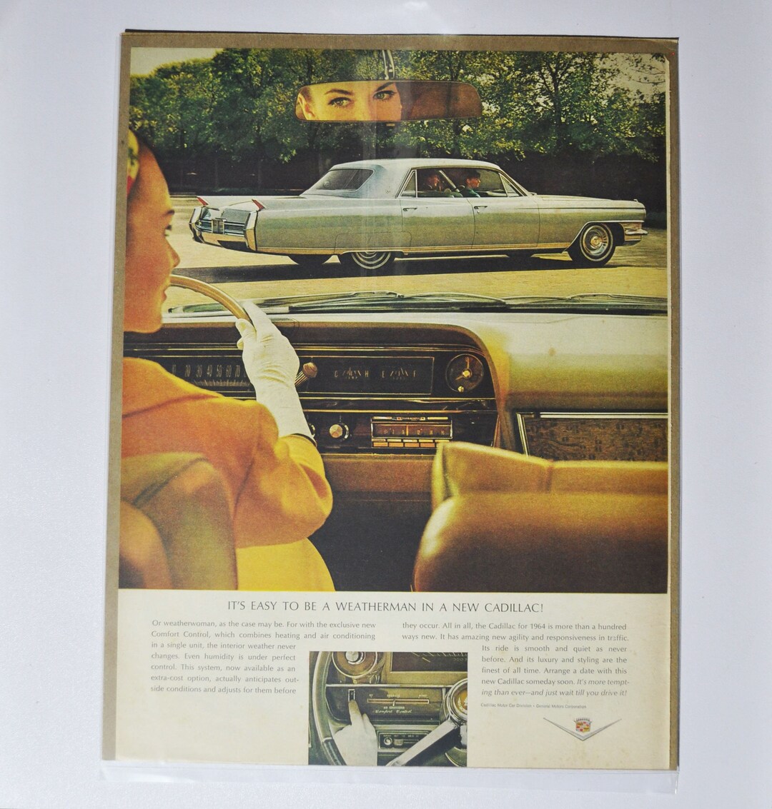 Large Car Ad 1964 Cadillac (motor Company Classic Old Photo ...