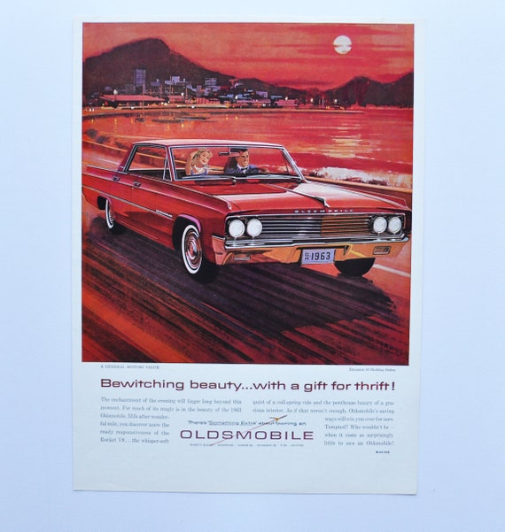 Large Car Ad 1963 Oldsmobile 88 Eighty-eight GM General - Etsy