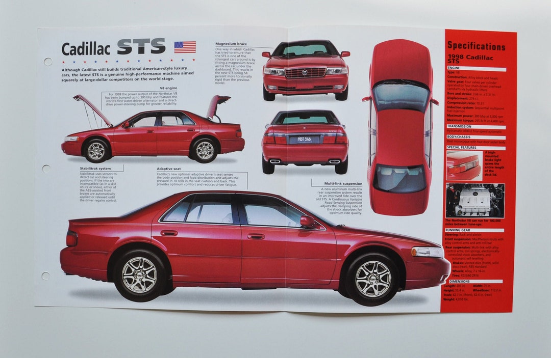 Spec Sheet Cadillac STS (1992-PRESENT) (car, Photo, Stat, Info, Specs ...