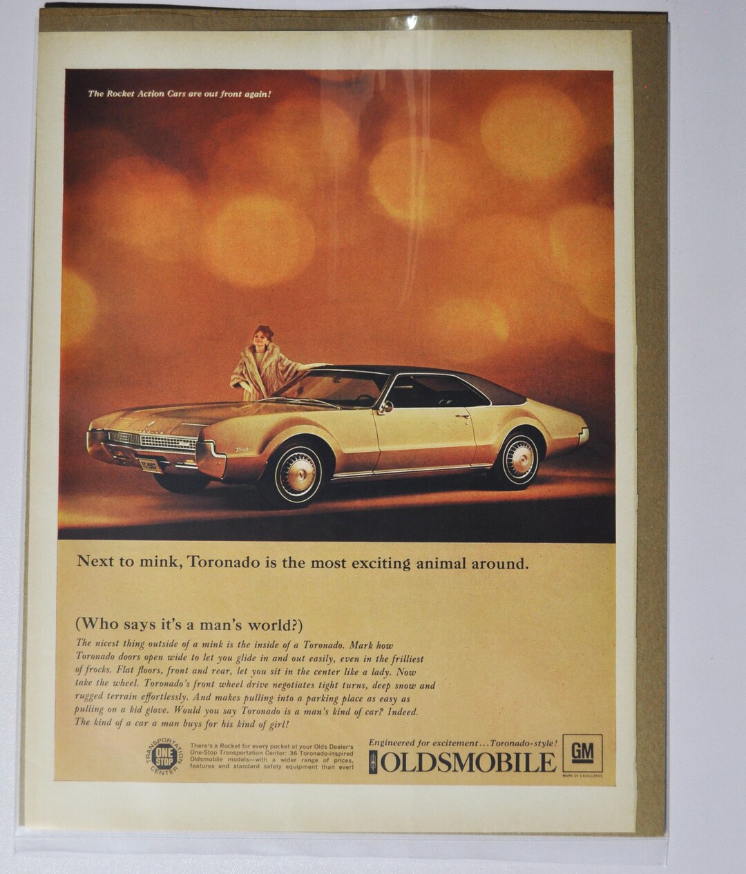 Large Car Ad 1967 Oldsmobile Toronado (GM General Motors Classic Old ...