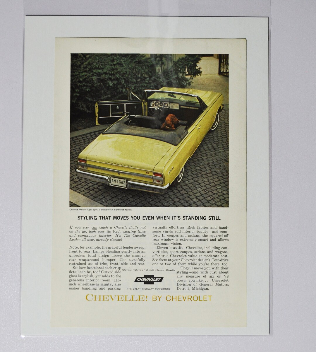 Car Ad Chevrolet Chevelle Malibu Super Sport Convertible (general ...