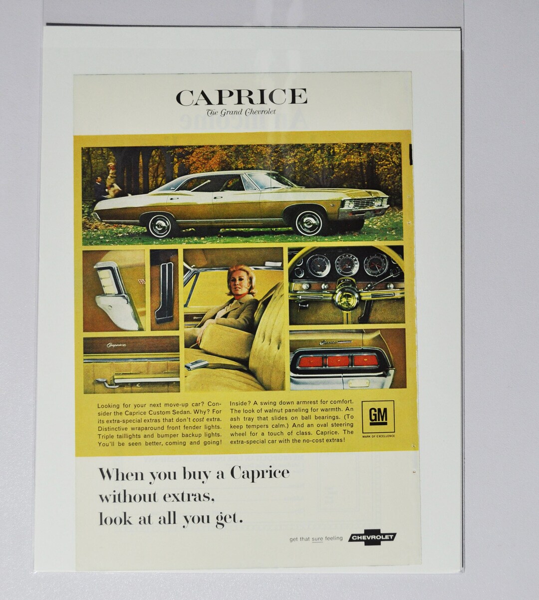 Car Ad Chevrolet Caprice Custom Sedan (general Motors Company Classic ...