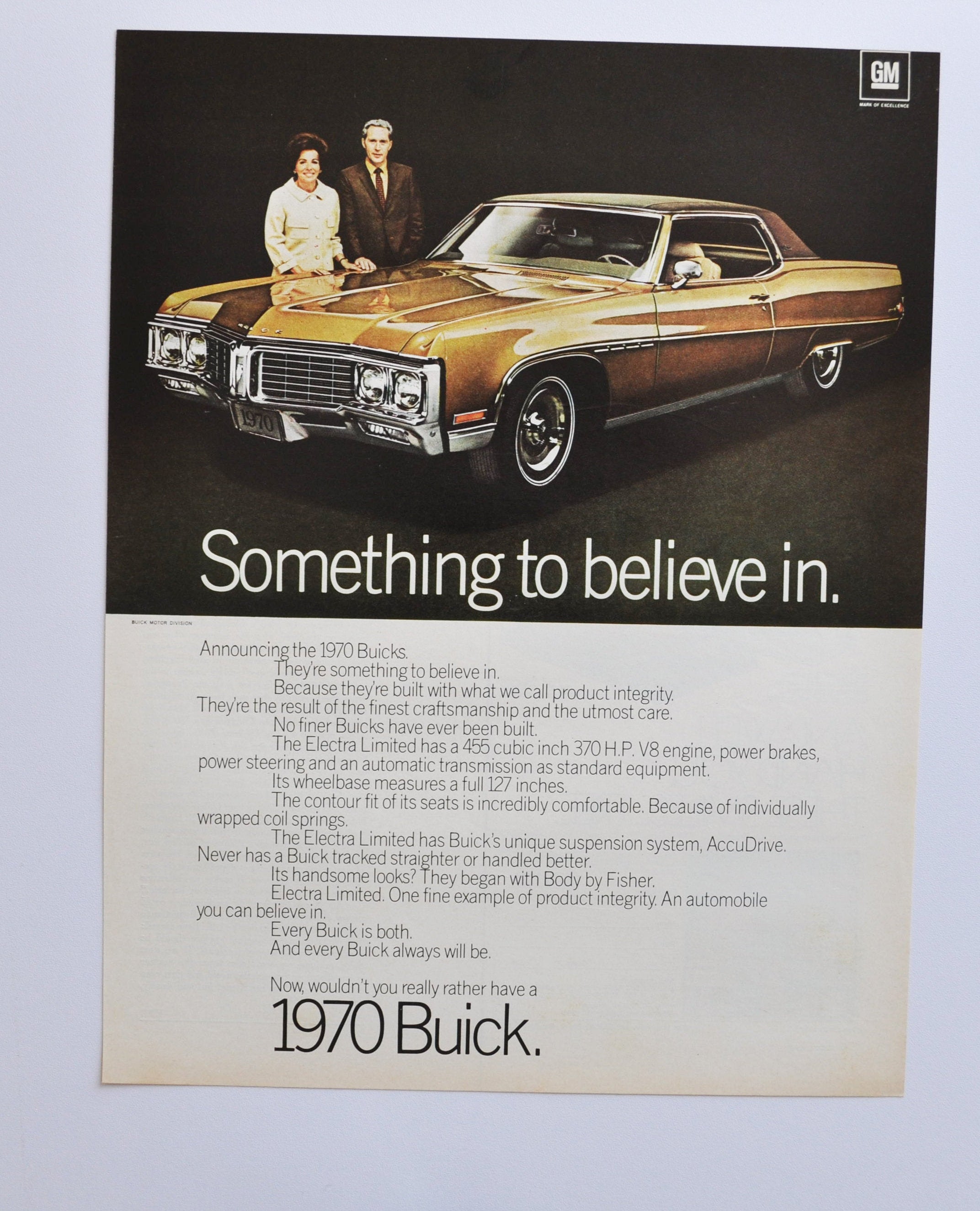 Large Car Ad 1970 Buick general Motors Company GM Old Classic | Etsy
