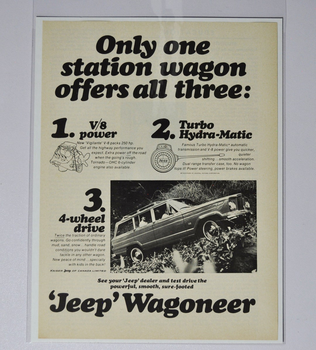 Car Ad Jeep Wagoneer (classic Old Photo Advertisement Brochure Retro ...