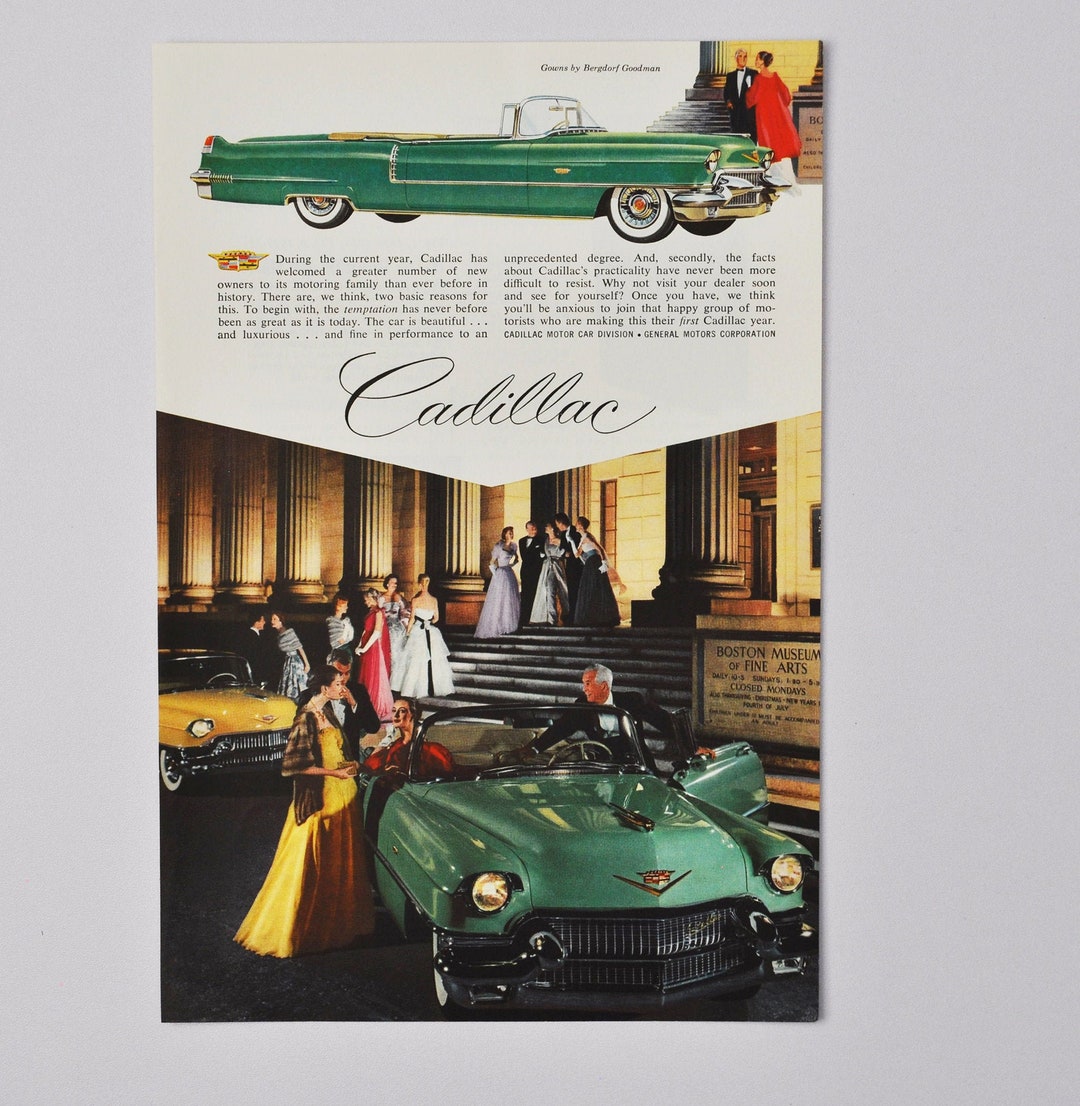 Cadillac Car Ad - Vintage Original (cadillac, Motor Car Division ...