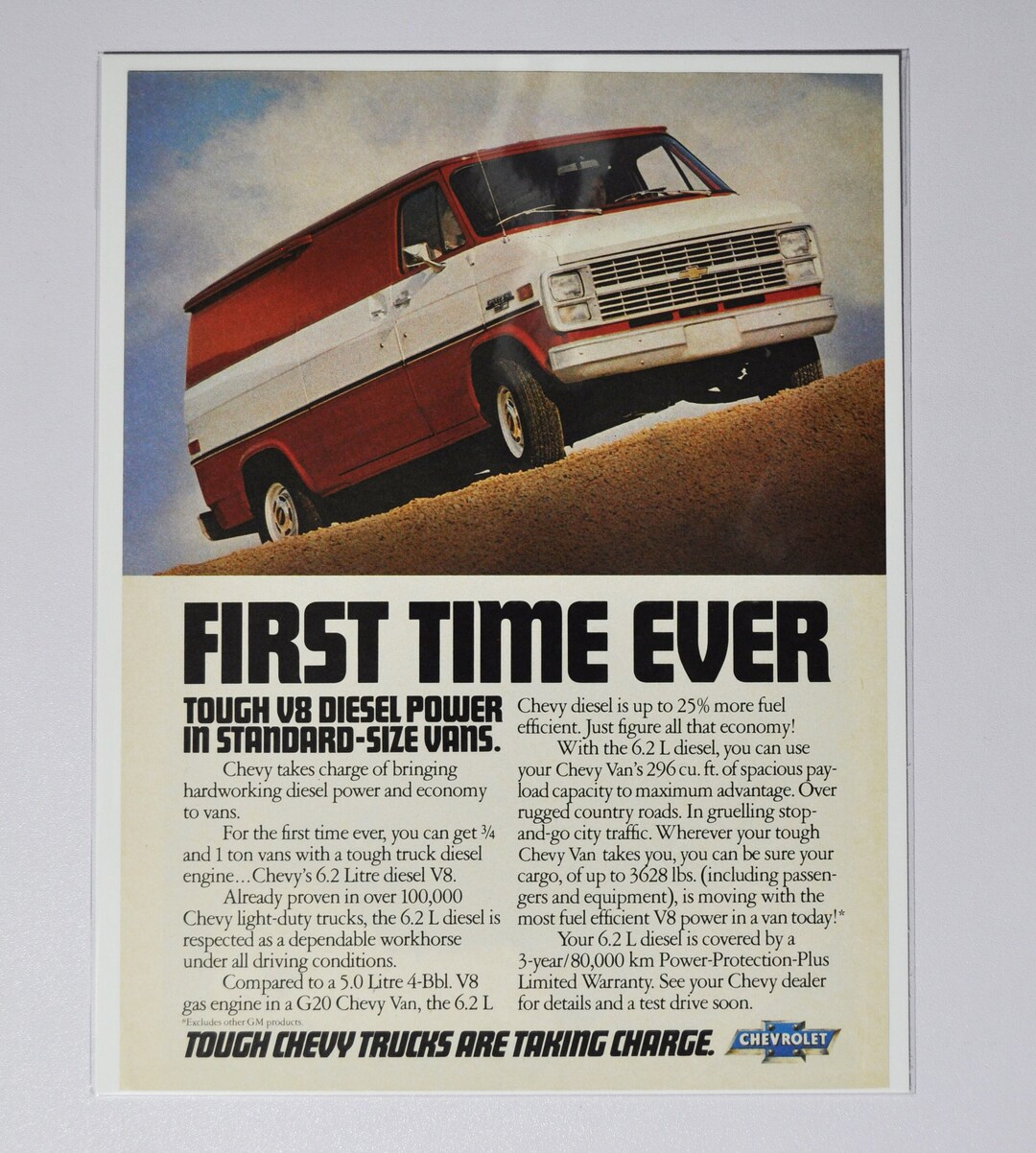 Car Ad Chevrolet Chevy Van (general Motors Company Classic Old Photo ...
