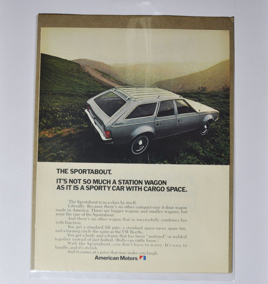 Large Car Ad AMC Sportabout (american Motors Company Classic Old Photo ...