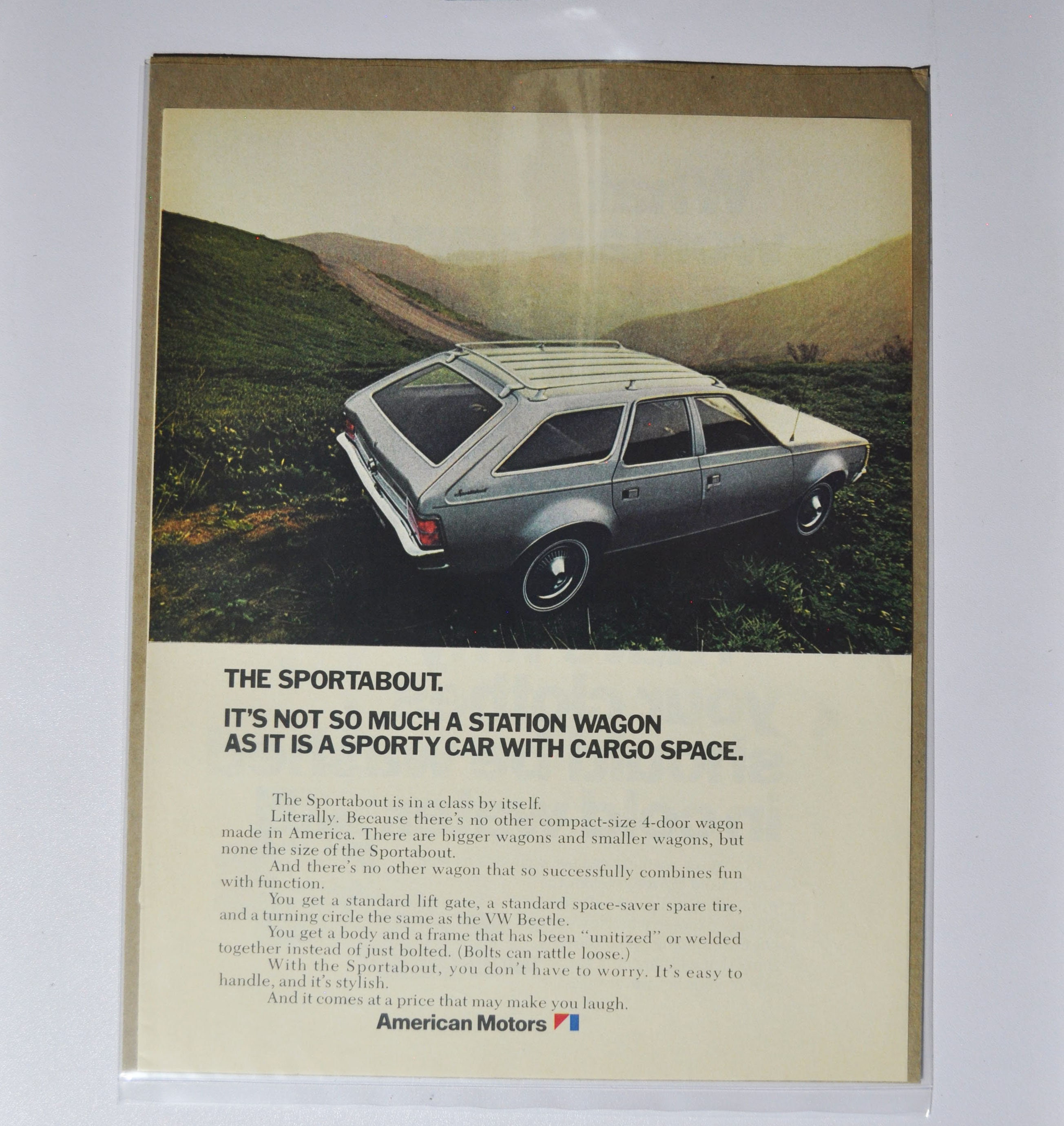 Large Car Ad AMC Sportabout american Motors Company Classic Old Photo ...