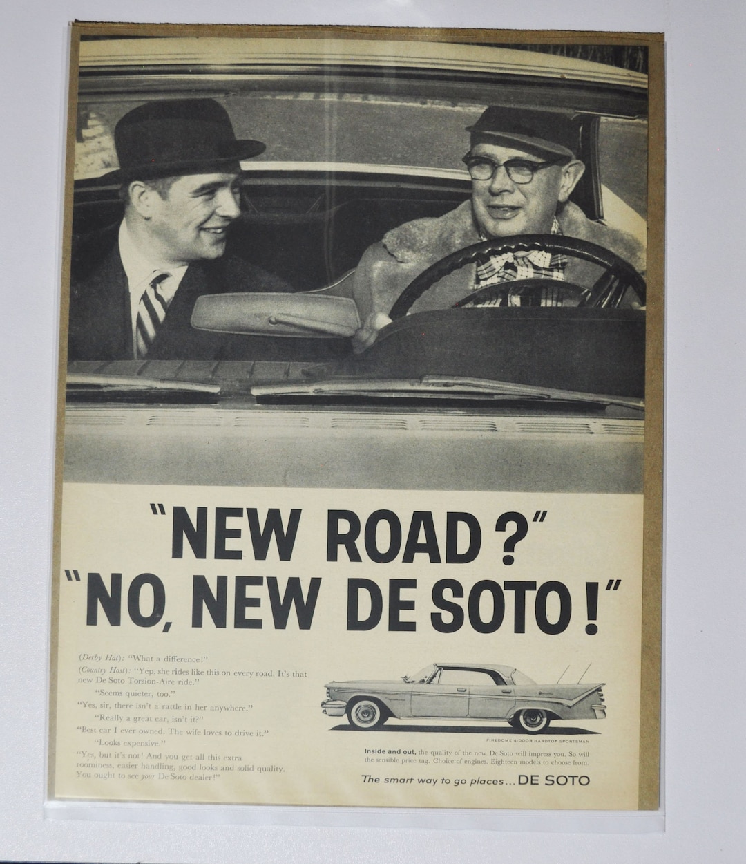 Large Car Ad 1950s Desoto (motor Company Classic Old Photo ...