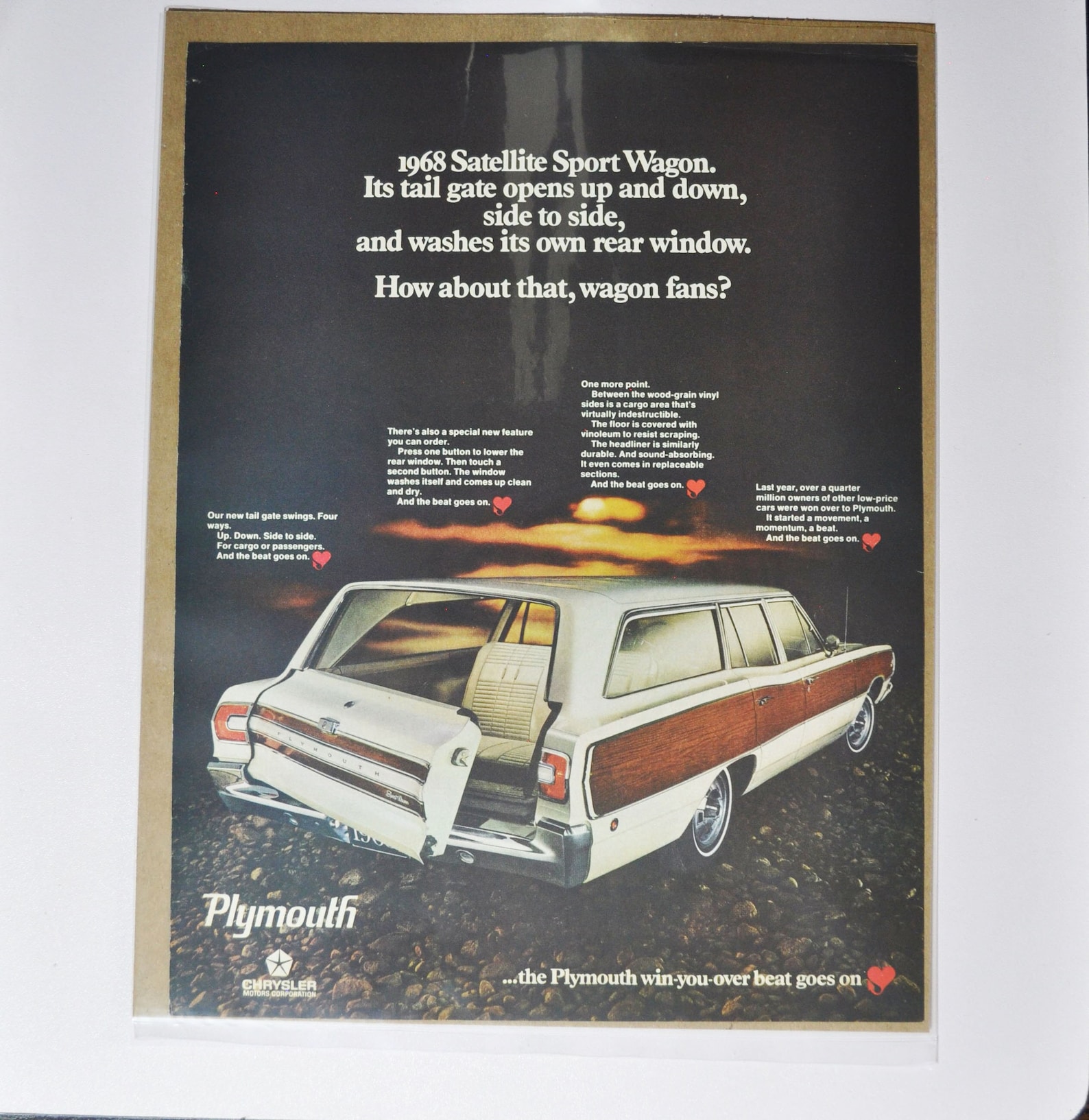 Large Car Ad 1968 Plymouth Satellite Sport Wagon (motor Company ...