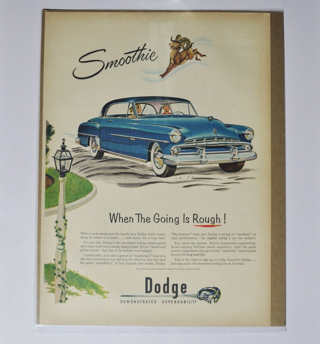 Large Car Ad Dodge (motor Company Classic Old Photo Advertisement Parts ...