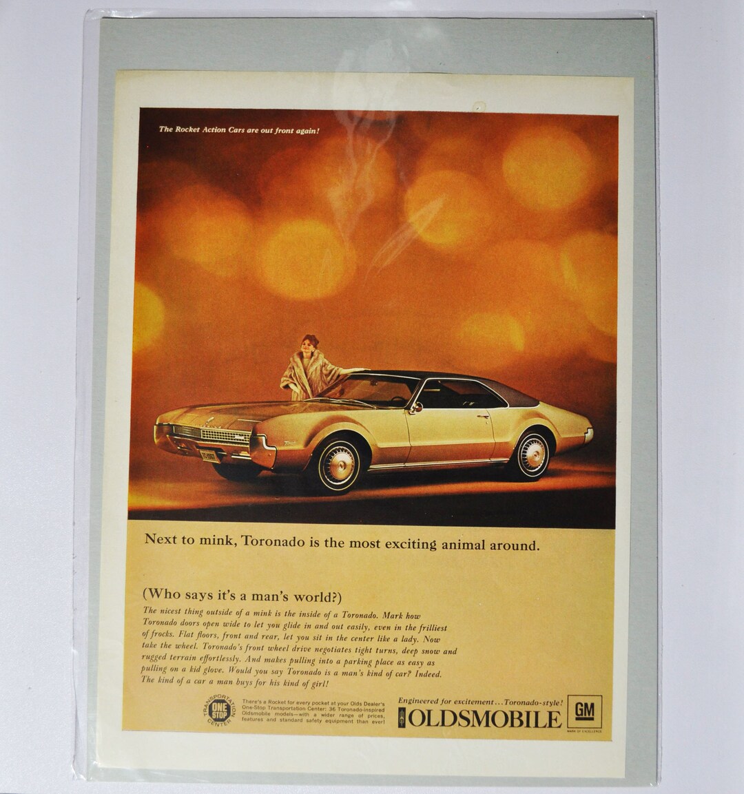Large Car Ad 1967 Oldsmobile Toronado (GM General Motors Classic Old ...