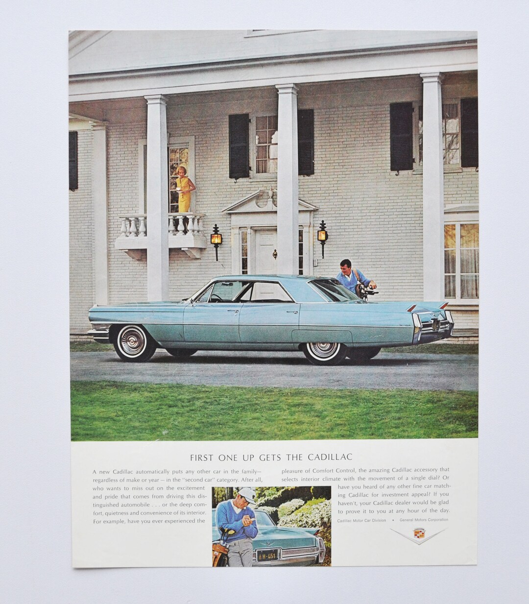 Large Car Ad 1964 Cadillac (motor Company Classic Old Photo ...