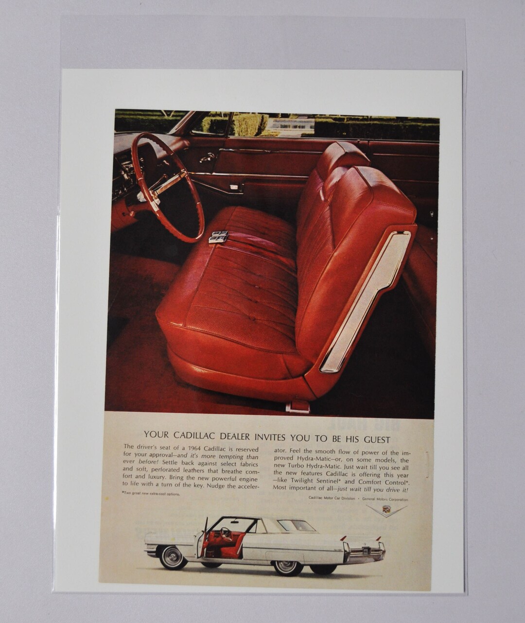 Car Ad 1964 Cadillac (motors Company Classic Old Photo Advertisement ...