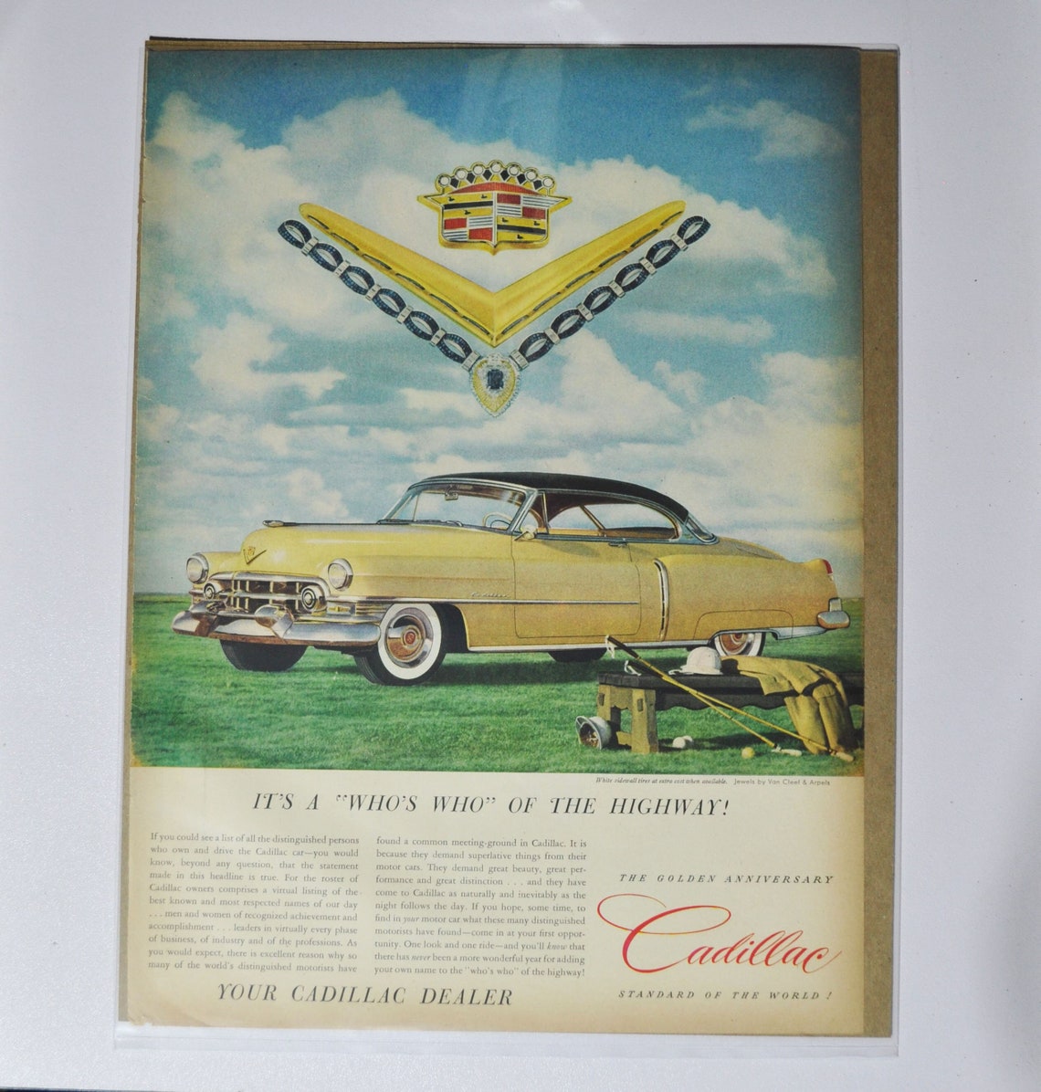 Large Car Ad 1950s? Cadillac (motor Company Classic Old Photo ...