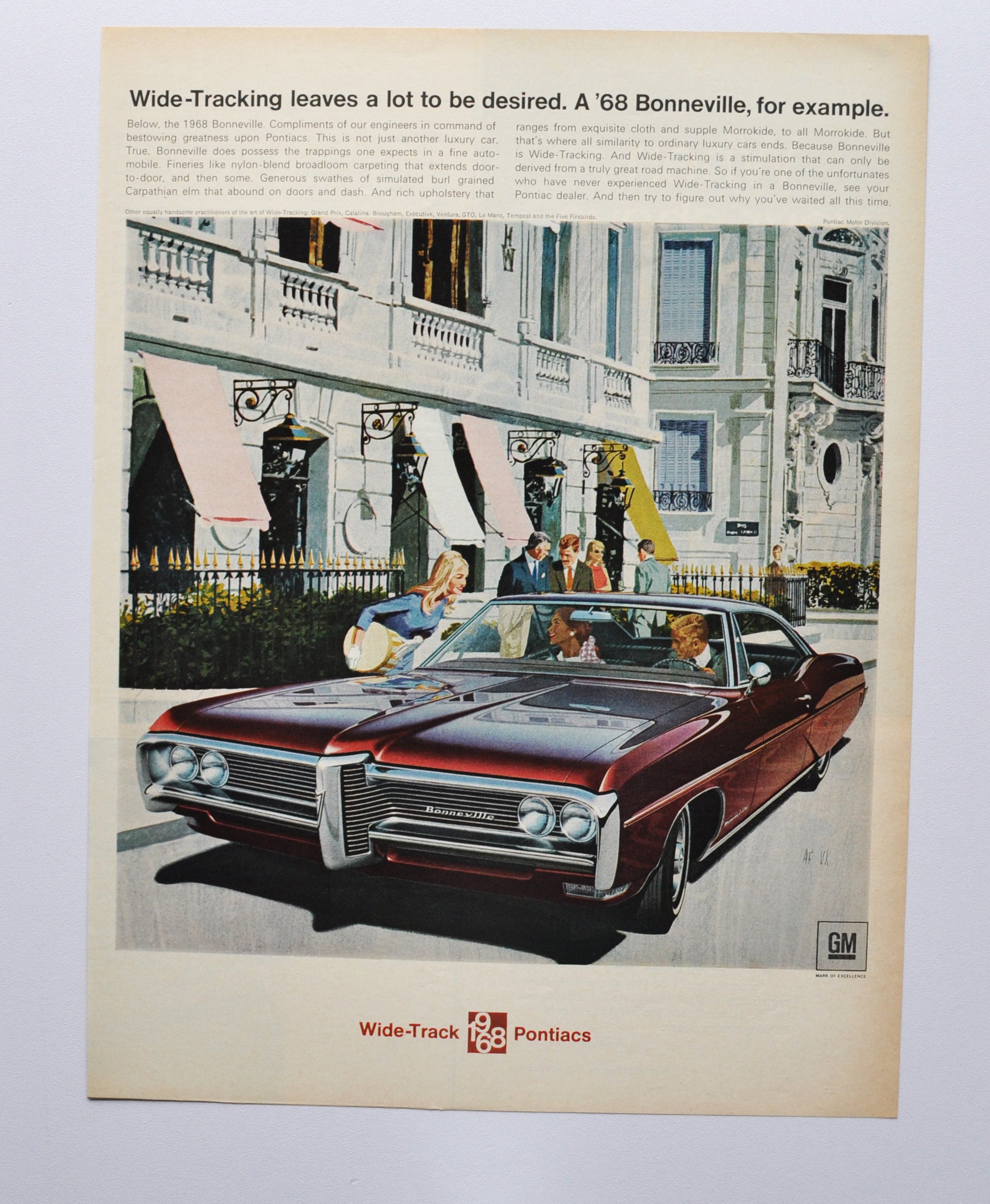 Large Car Ad 1968 Pontiac Executive Station Wagon GM general motors ...