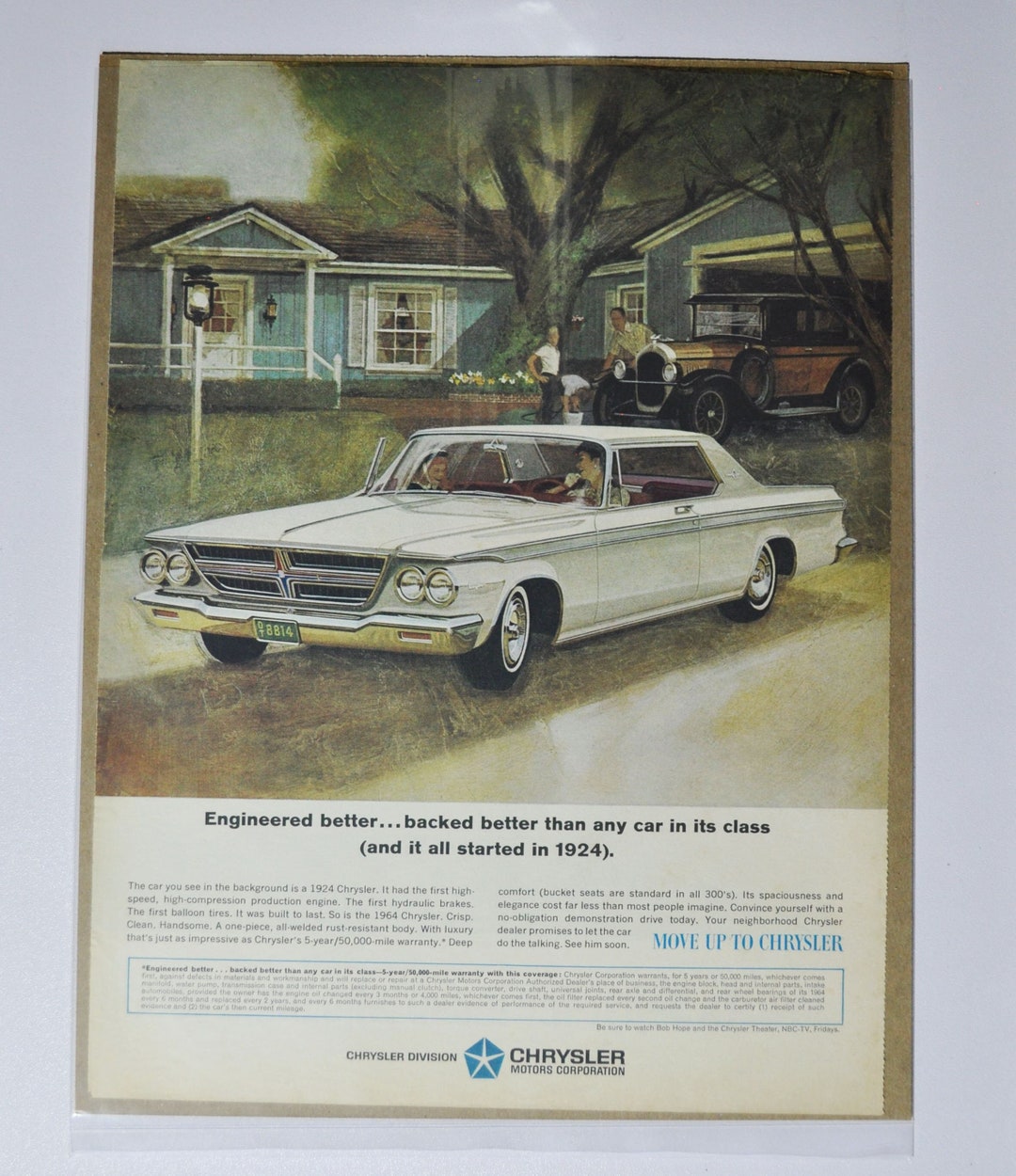 Large Car Ad 1964 Chrysler 300 2-door Hardtop (motor Company Classic ...