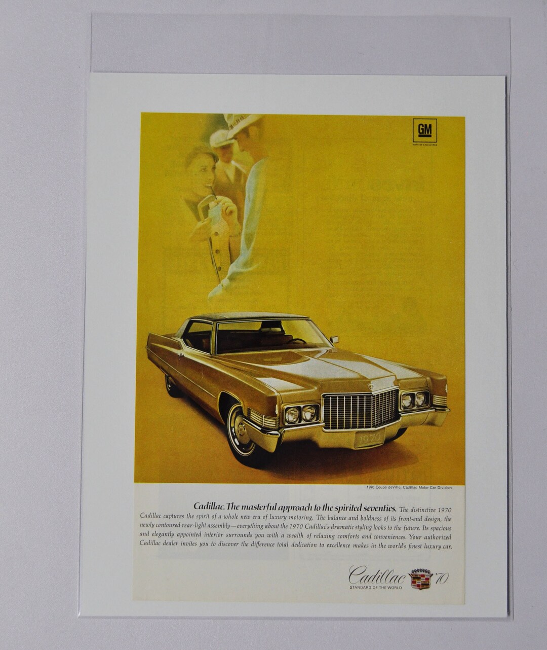 Car Ad 1970 Cadillac Coupe Deville (motors Company Classic Old Photo ...