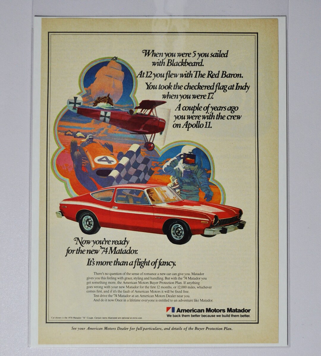 Car Ad 1974 AMC Matador X Coupe (american Motors Company Classic Old ...