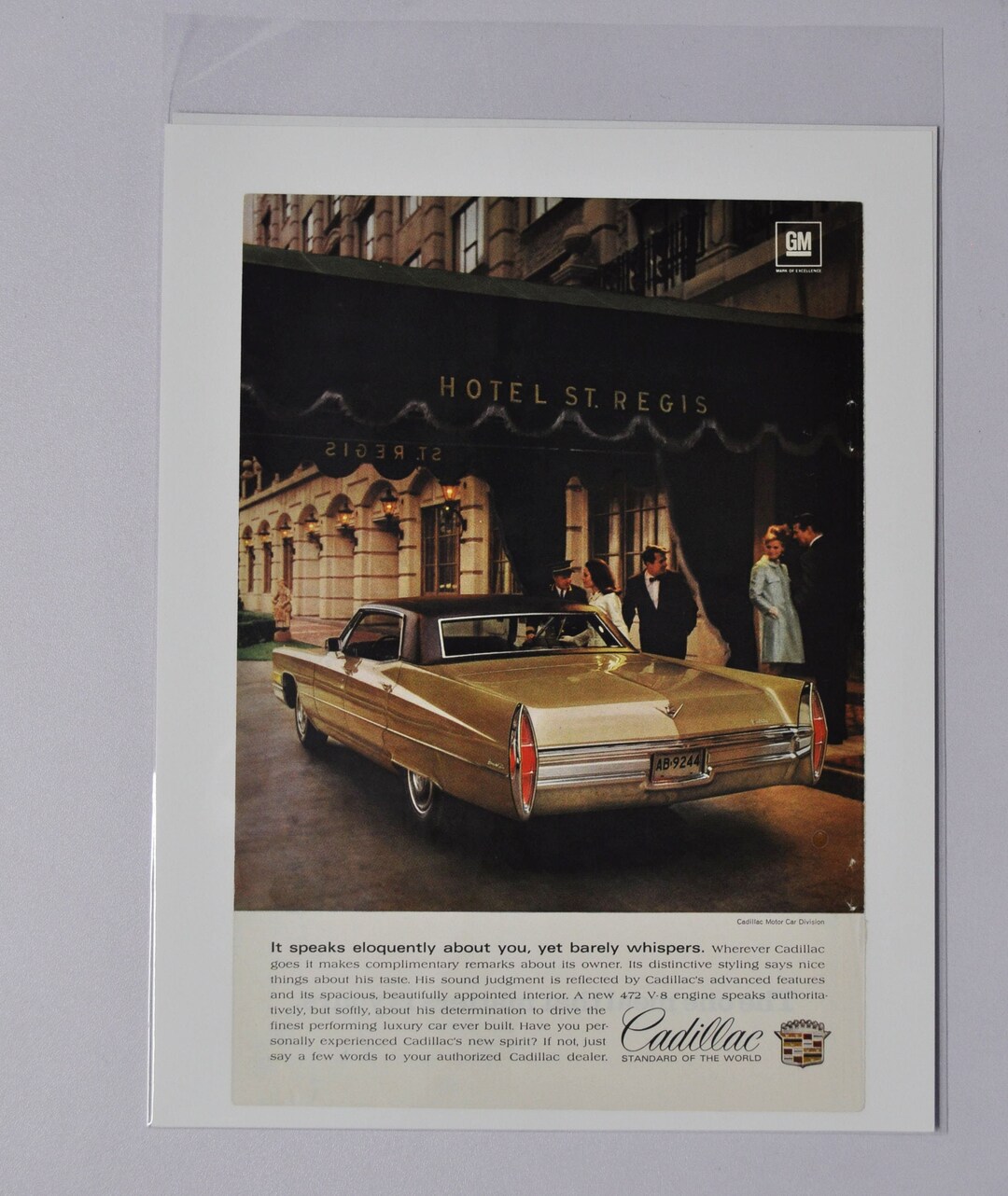 Car Ad Cadillac (motors Company Classic Old Photo Advertisement ...