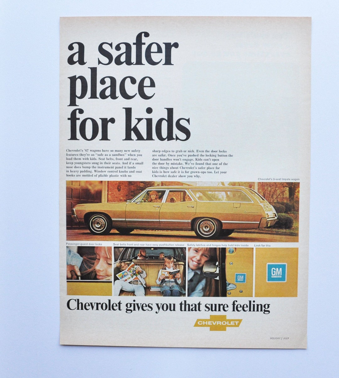Large Car Ad 1967 Chevrolet Station Wagons (GM General Motors Company ...
