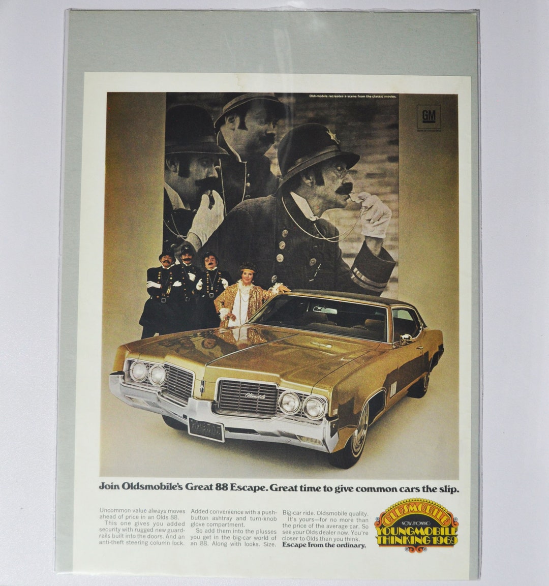 Large Car Ad 1969 Oldsmobile Delta 88 (GM Company Classic Old Photo ...