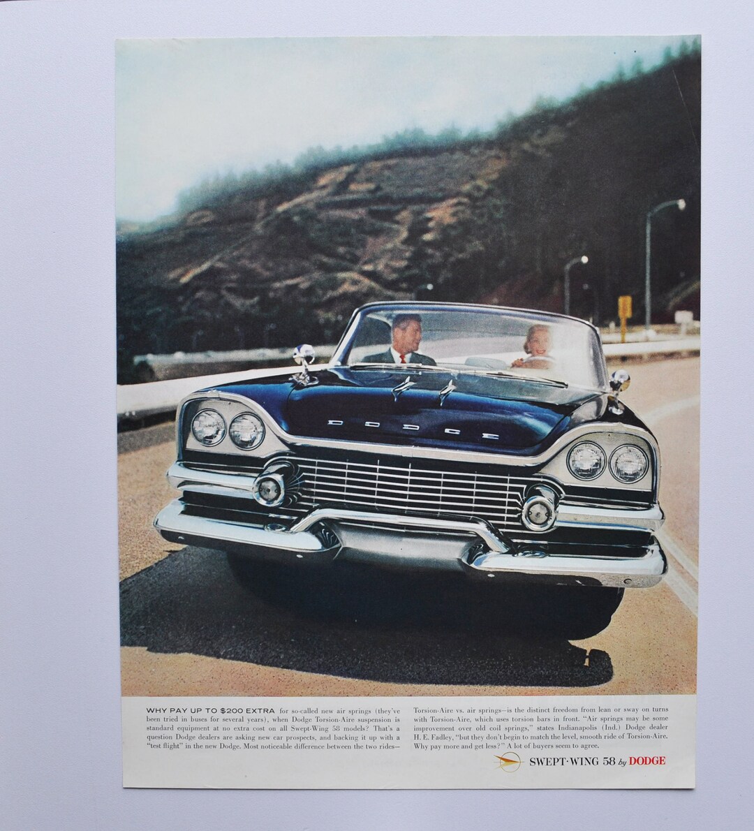 Large Car Ad 1958 Dodge (motor Company Classic Old Photo Advertisement ...
