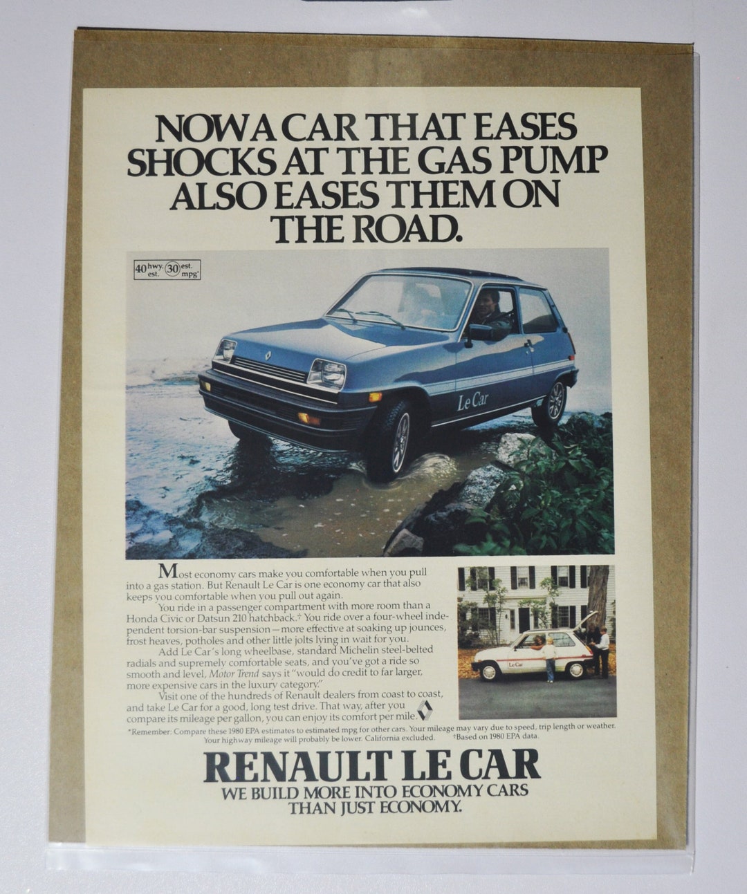 Large Car Ad 1980 Renault Le Car (motor Company Classic Old Photo ...