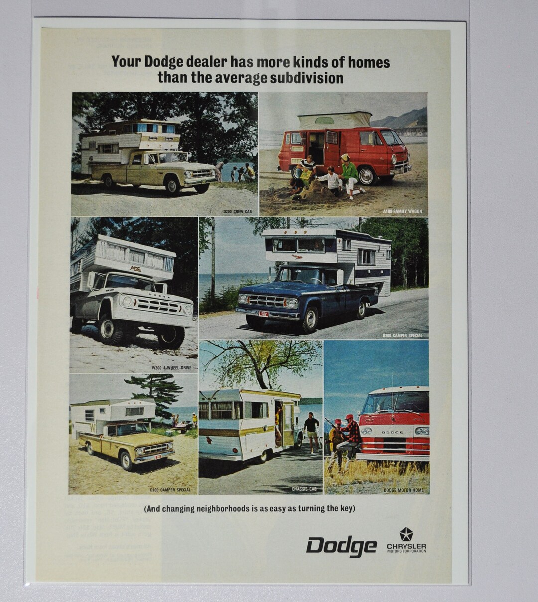 Car Ad Dodge Truck Lineup (motor Company Classic Old Photo ...