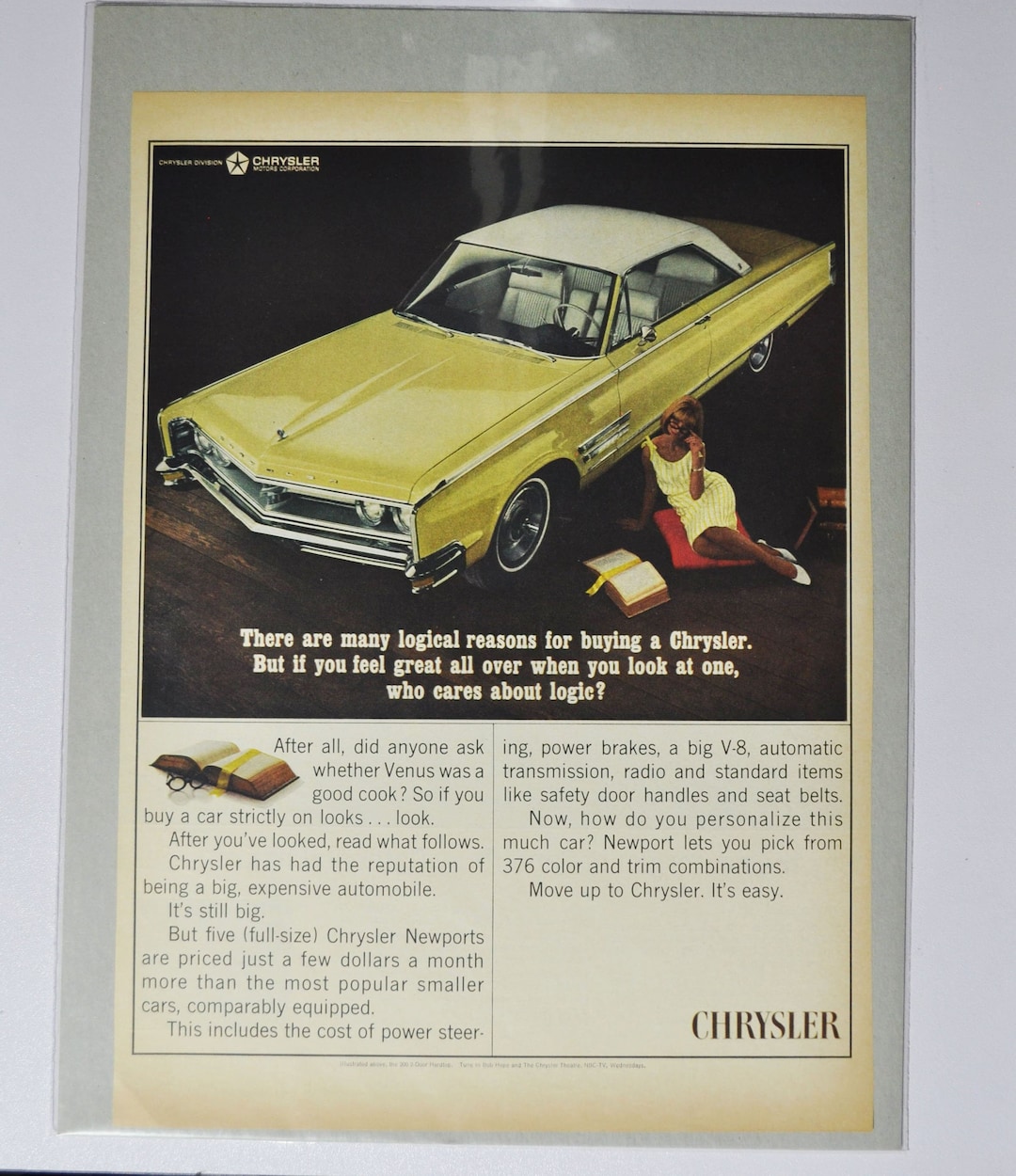 Large Car Ad Chrysler 300 2-door Hardtop (motor Company Classic Old ...