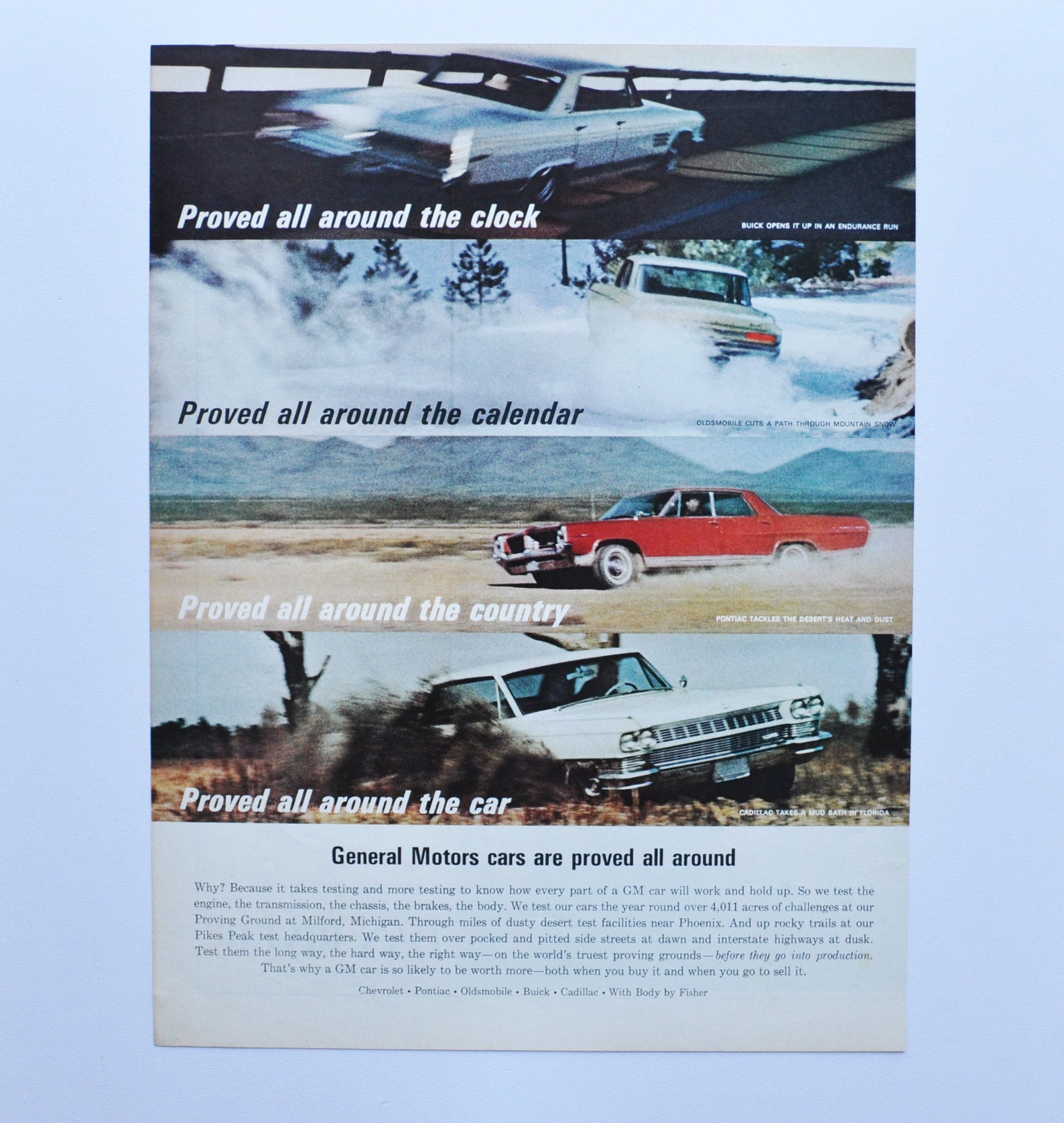 Large Car Ad 1964 General Motors Models (motor Company Classic Old ...