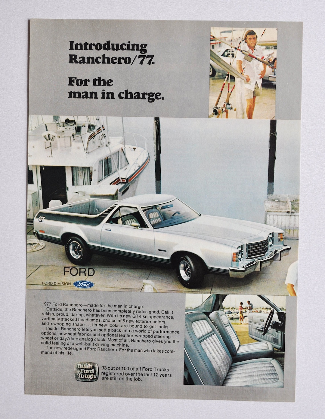 Car Ad 1977 Ford Ranchero motor Company Classic Old Photo Advertisement ...
