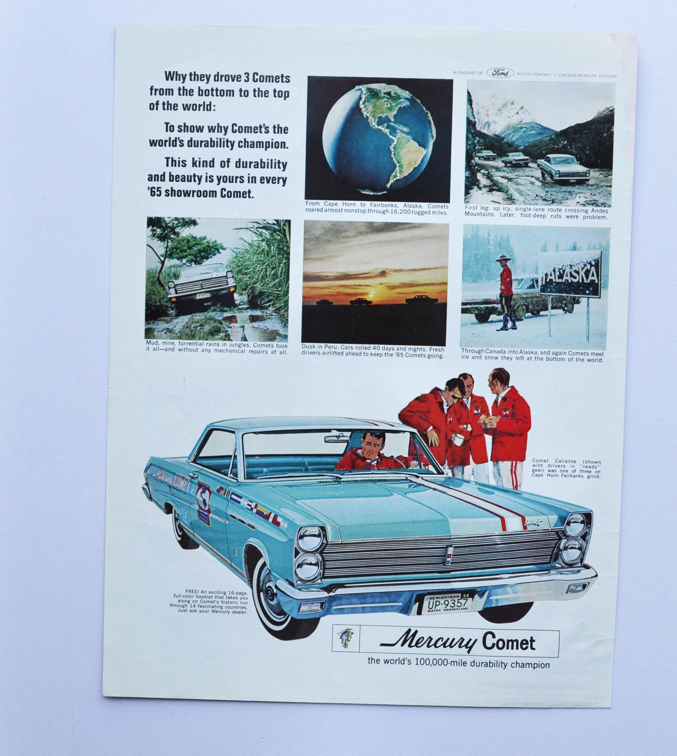 Large Car Ad 1965 Mercury Comet motor Company Classic Old Photo ...