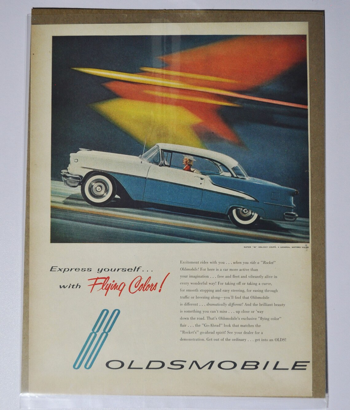 Large Car Ad Oldsmobile Super 88 Holiday Coupe (GM Company Classic Old ...