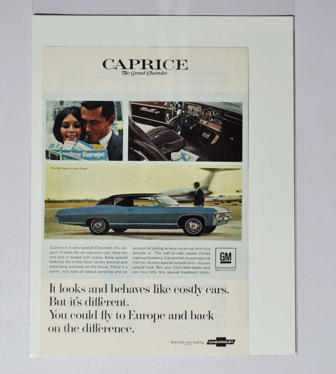 Car Ad 1967 Chevrolet Caprice Custom Coupe (general Motors Company ...