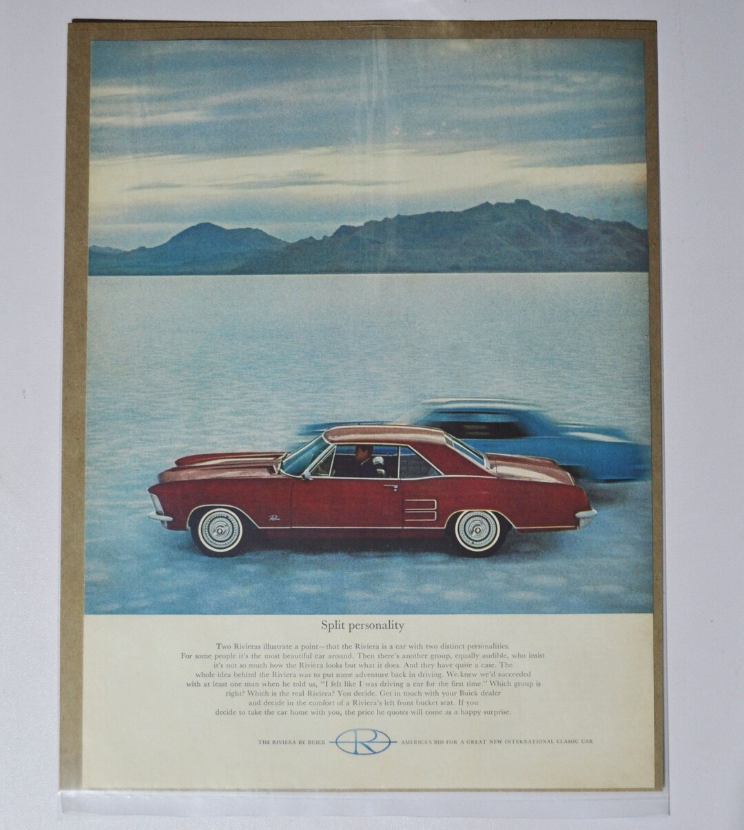 Large Car Ad Buick Riviera (general Motors Company GM Old Vintage ...